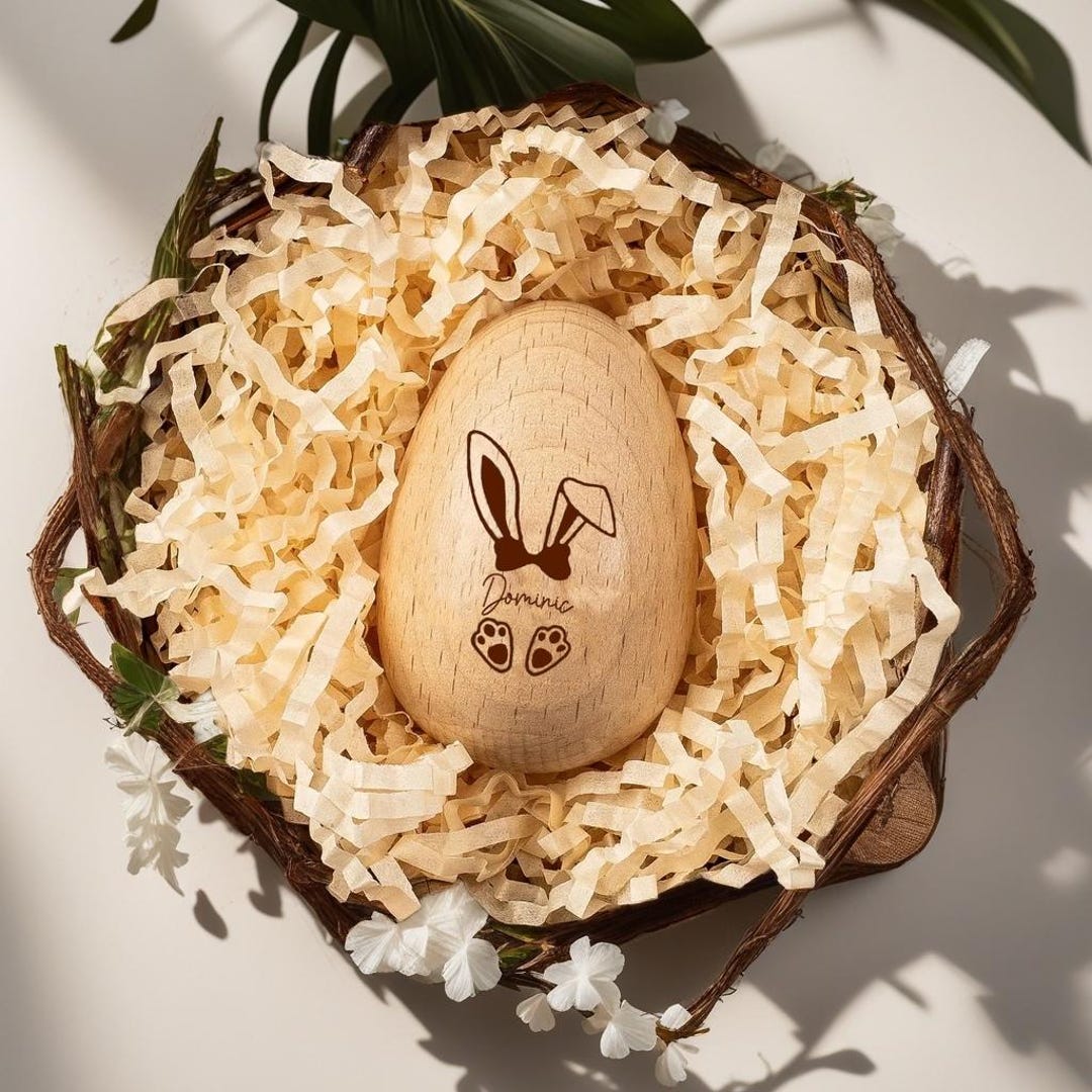Personalized Musical Wooden Easter Egg Shakers, Engraved Egg Shaker ...