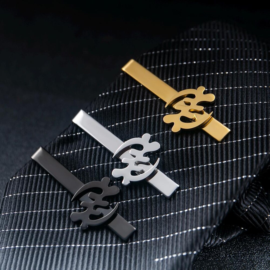 Gye Nyame Adinkra Symbol Tie Clip: African Stainless Steel Tie Bar ...