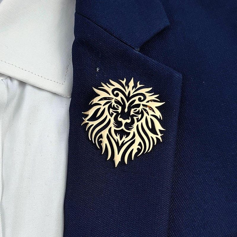 Lion Pin - Etsy