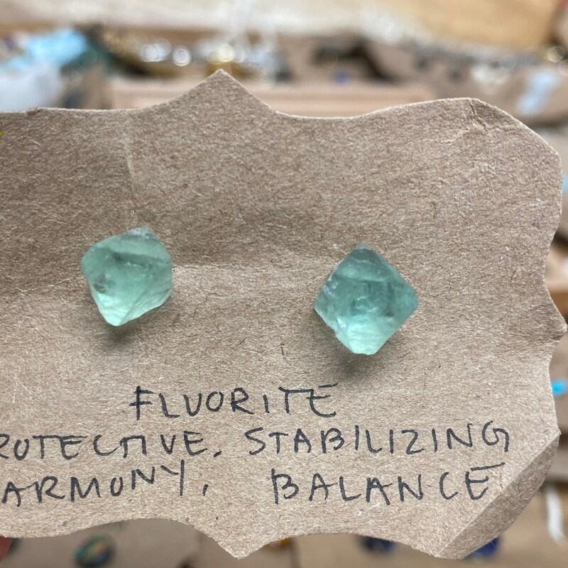 Fluorite Earrings - Etsy