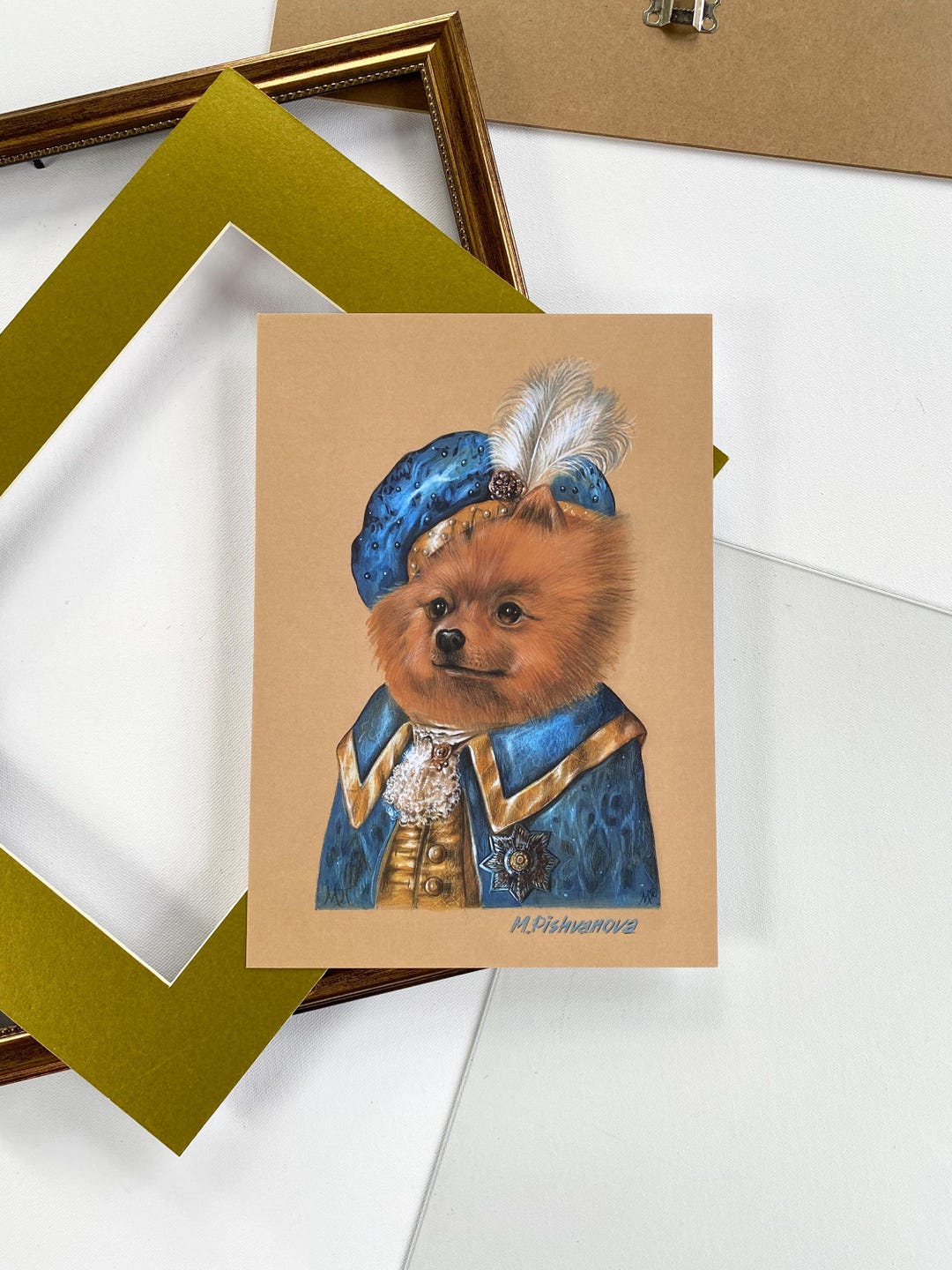 Pomeranian Decor / Royal Dog Portraits / Pomeranian Art Print ...