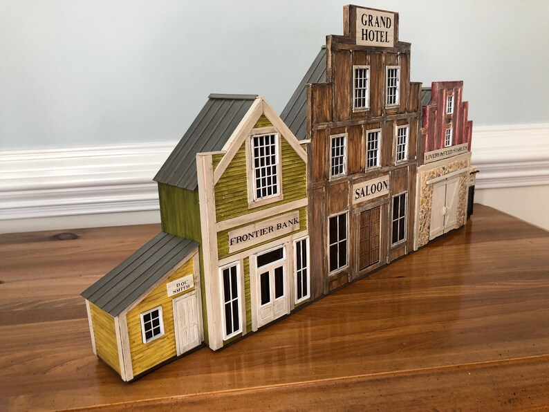 Frontier Town Diorama – CIRCA 1884 - 0/1/4 Scale Miniature Collectible ...