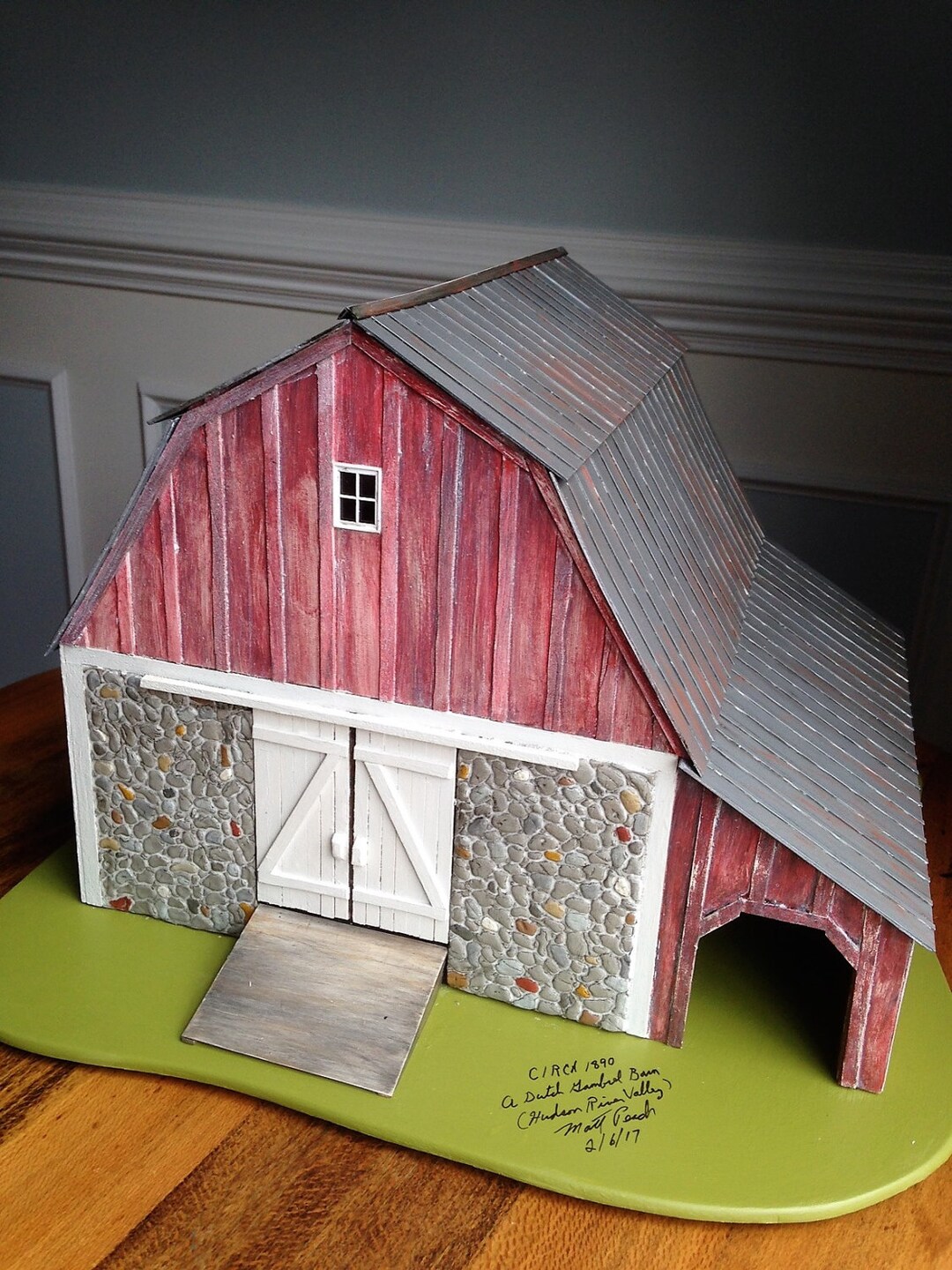 Miniature Dutch Gambrel Barn, 0 Scale & 1/4 Scale-circa 1890 Hudson ...