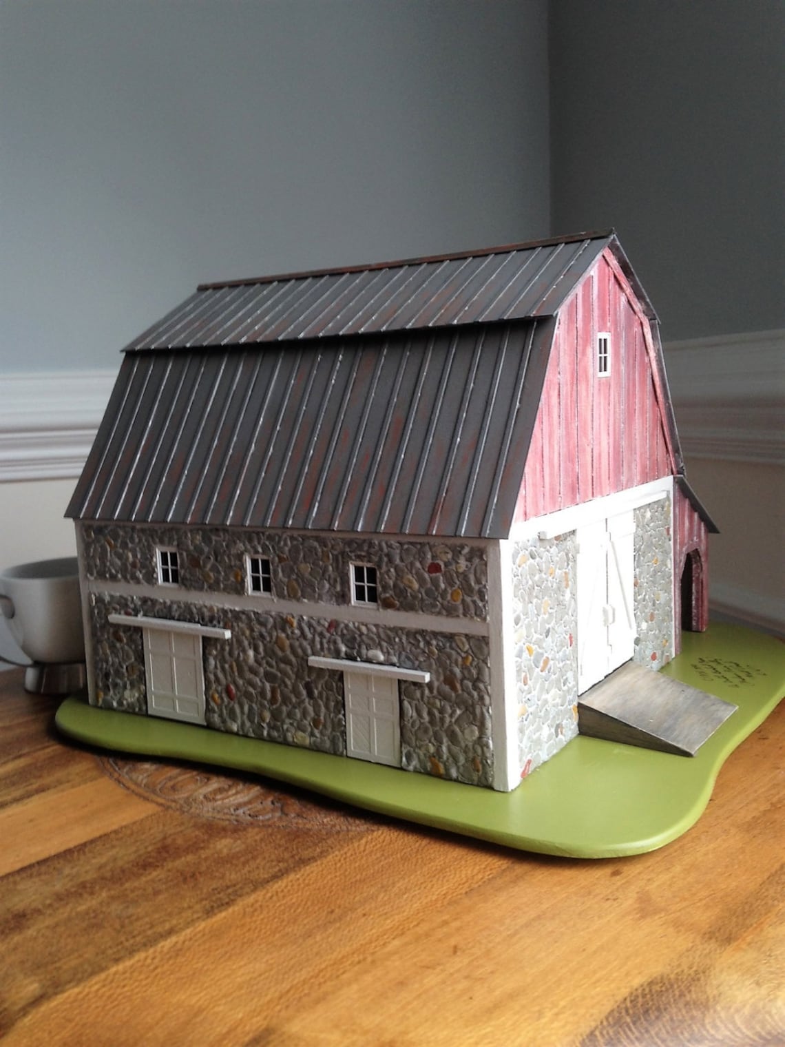 Miniature Dutch Gambrel Barn, 0 Scale & 1/4 Scale-circa 1890 Hudson ...