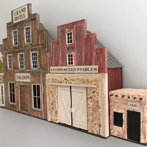 Frontier Town Diorama – CIRCA 1884 - 0/1/4 Scale Miniature Collectible ...