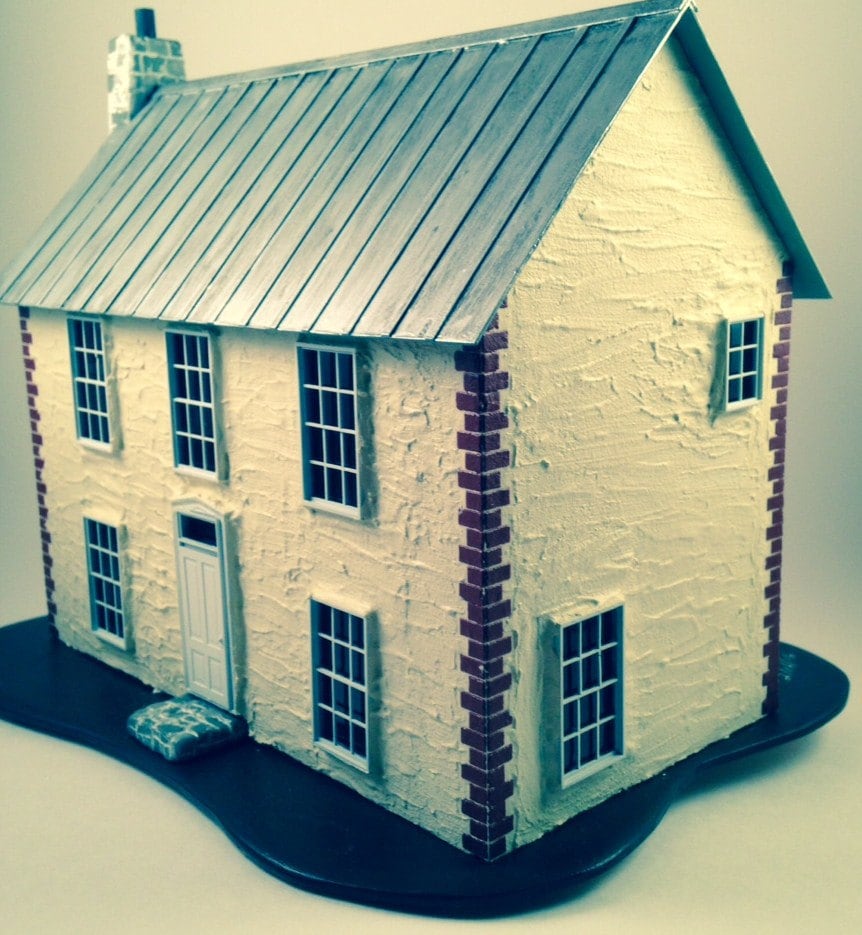 Miniature Farmhouse O Scale & 1/4 Scale-circa 1760 Colonial America ...