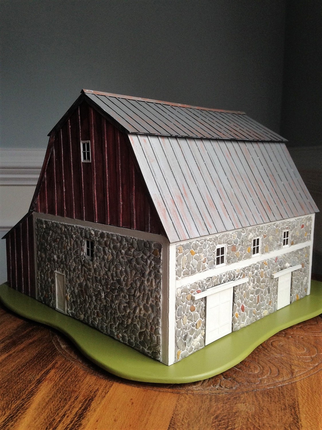Miniature Dutch Gambrel Barn, 0 Scale & 1/4 Scale-circa 1890 Hudson ...