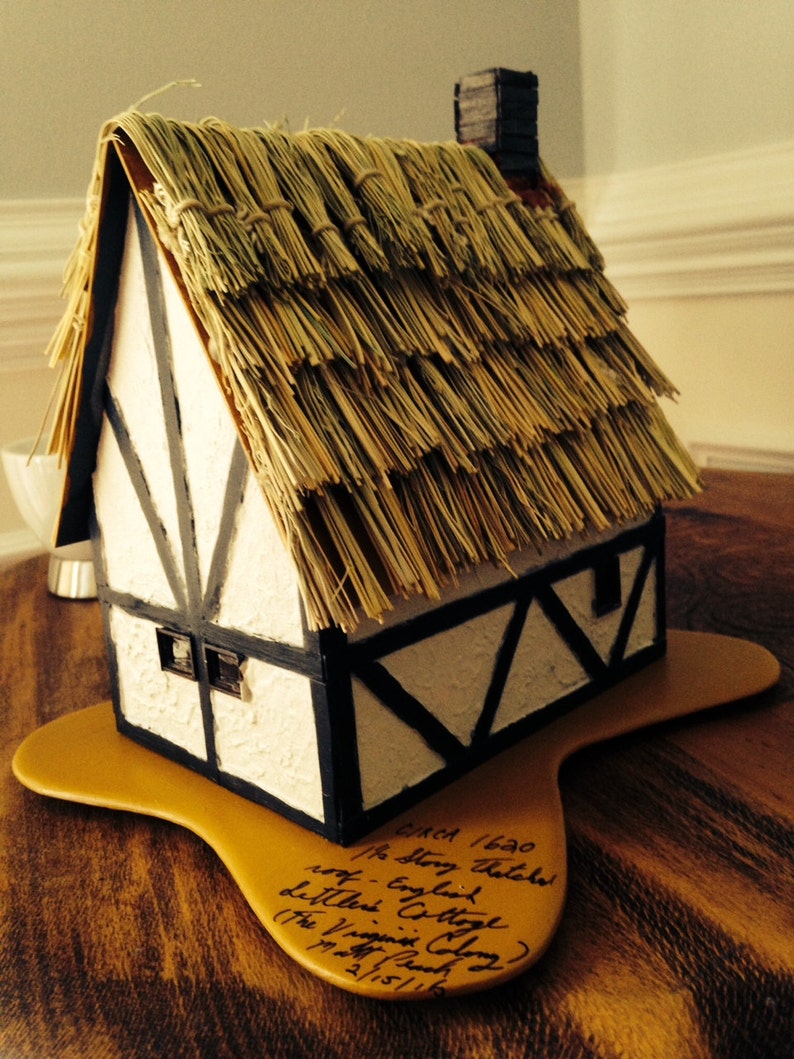 Miniature Thatched Roof House O Scale & 1/4 Scale-circa 1620 Virginia ...