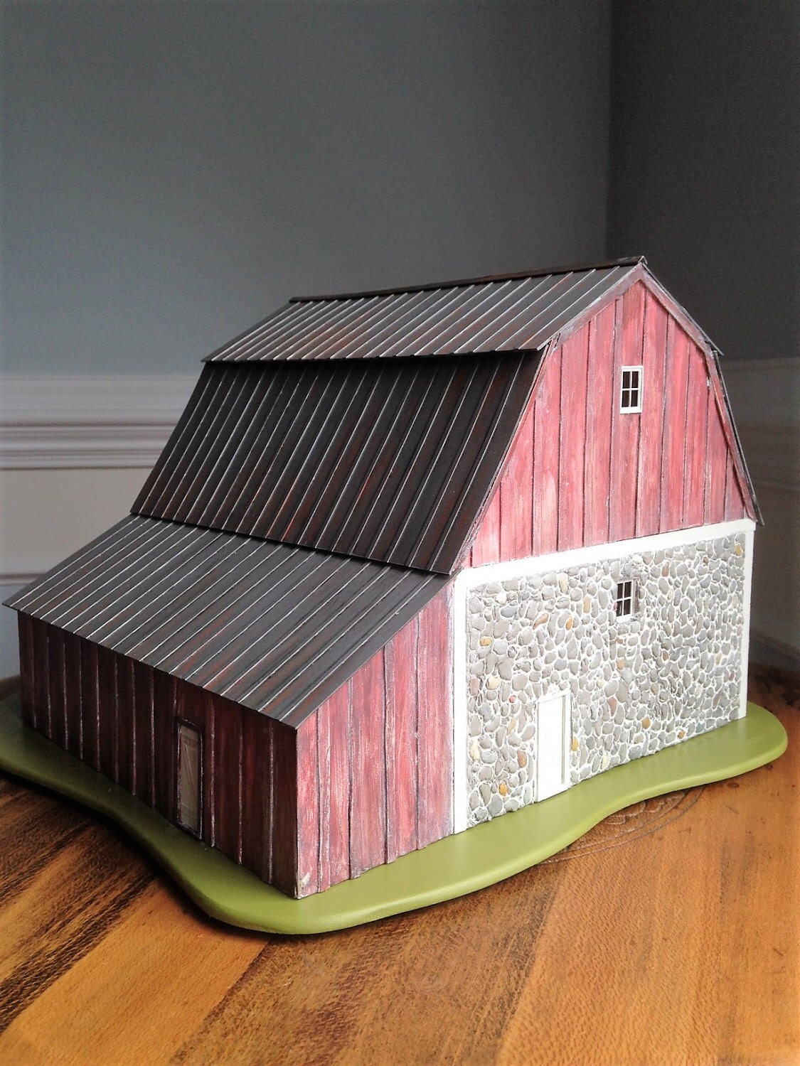 Miniature Dutch Gambrel Barn, 0 Scale & 1/4 Scale-circa 1890 Hudson ...