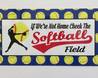 Softball sign | Etsy