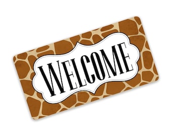 Giraffe Welcome Sign - Etsy