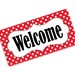 Red and White Polka Dot Welcome Metal Wreath Sign - Etsy