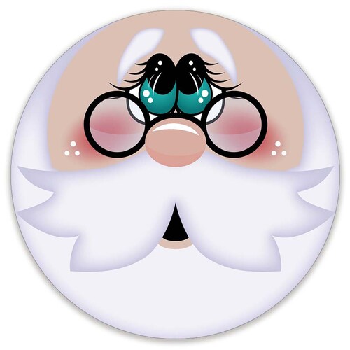 Santa Face Metal Wreath Sign | Etsy