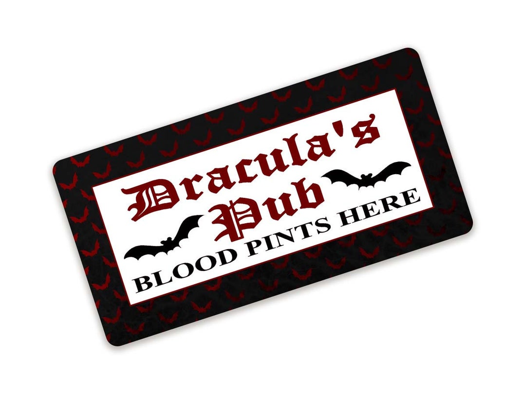 Vampire Sign Halloween Sign Dracula Sign Aluminum Sign Wreath ...