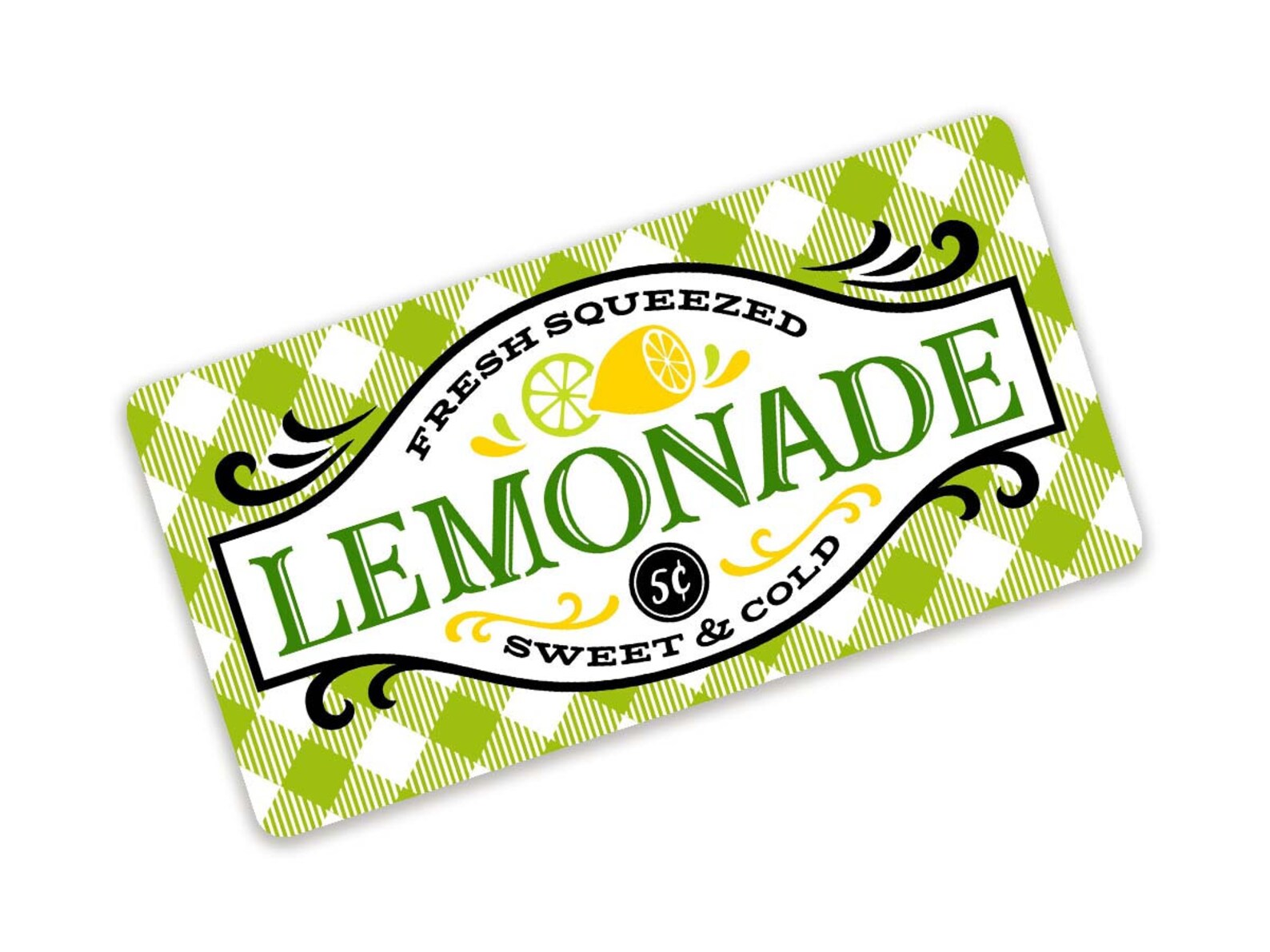 Fresh Squeezed Lemonade Wreath Sign Green Plaid Summer Sign | Etsy