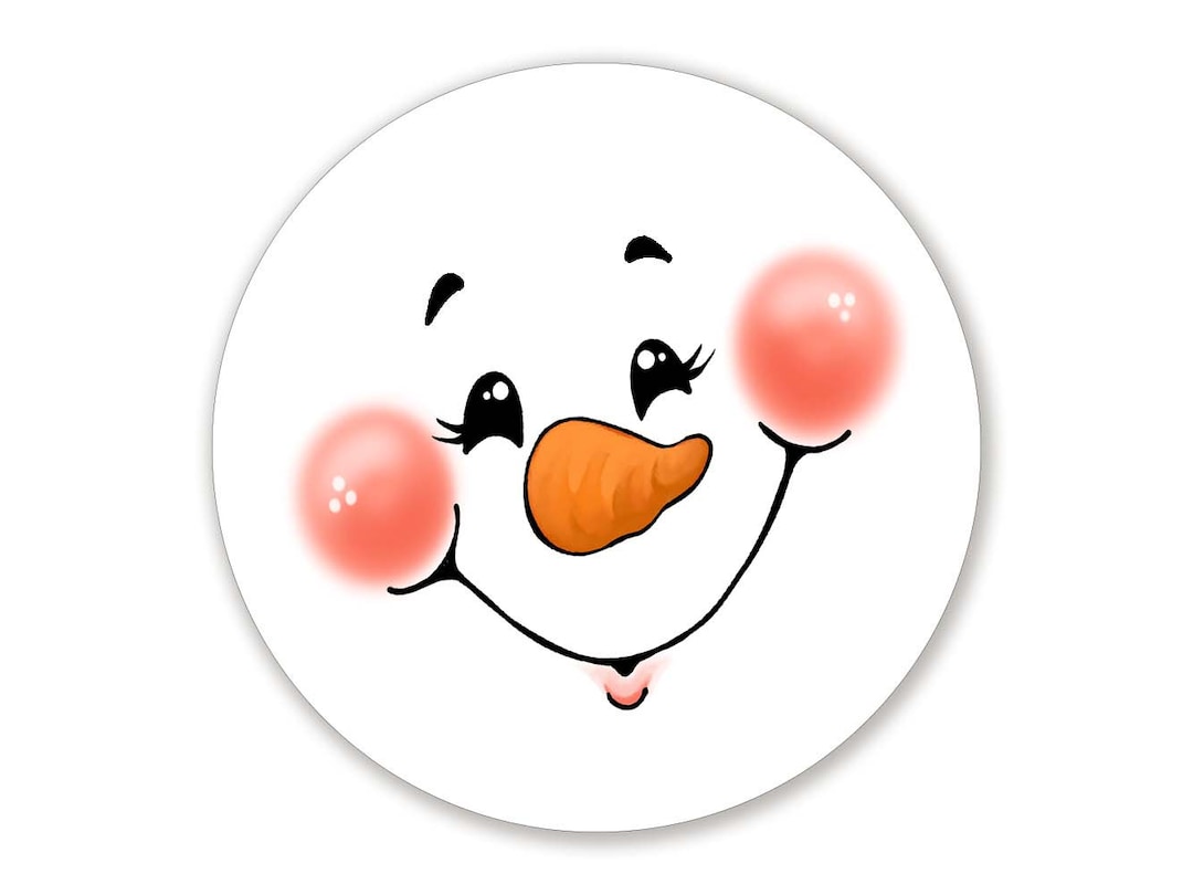 Cute Snowman Face Wreath Sign Choose Your Size - Etsy