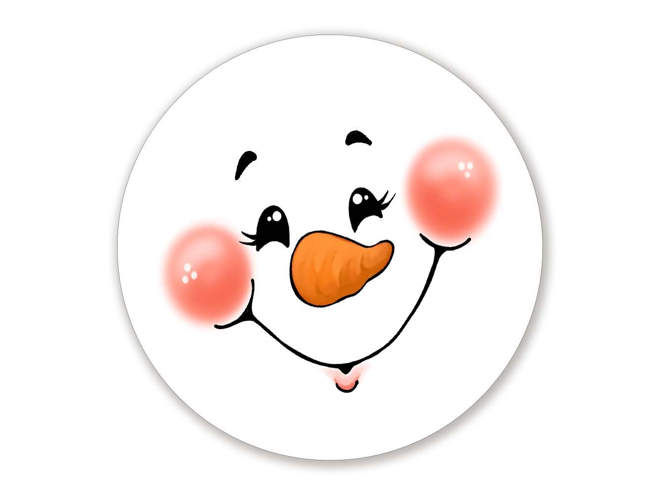 Cute Snowman Face Wreath Sign Choose Your Size - Etsy