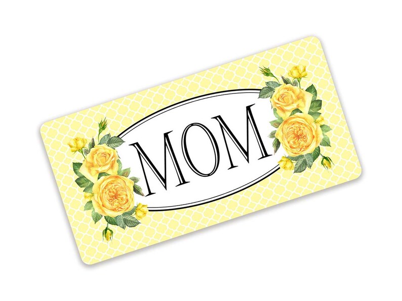Yellow Rose Mom Wreath Sign Mother's Day Metal Sign for - Etsy