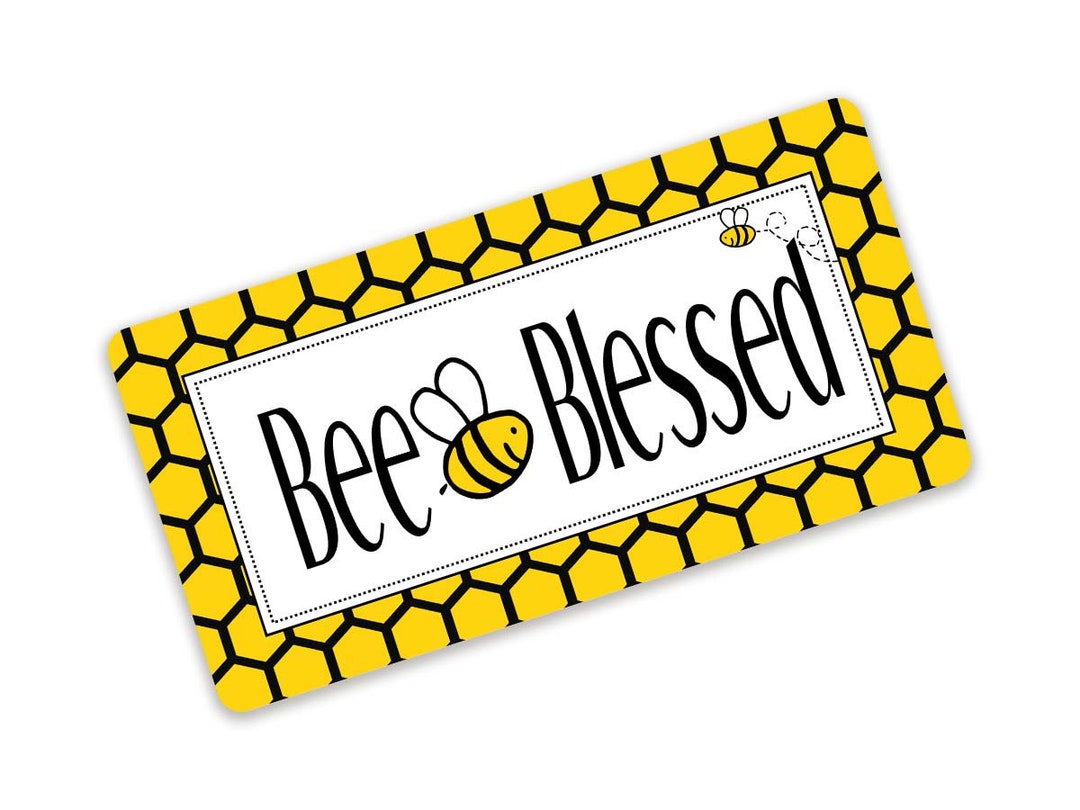 Bee Blessed Bumble Bee Honeycomb Sign for Wreaths With Two Bees - Etsy