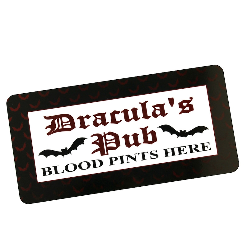Vampire Sign Halloween Sign Dracula Sign Aluminum Sign | Etsy