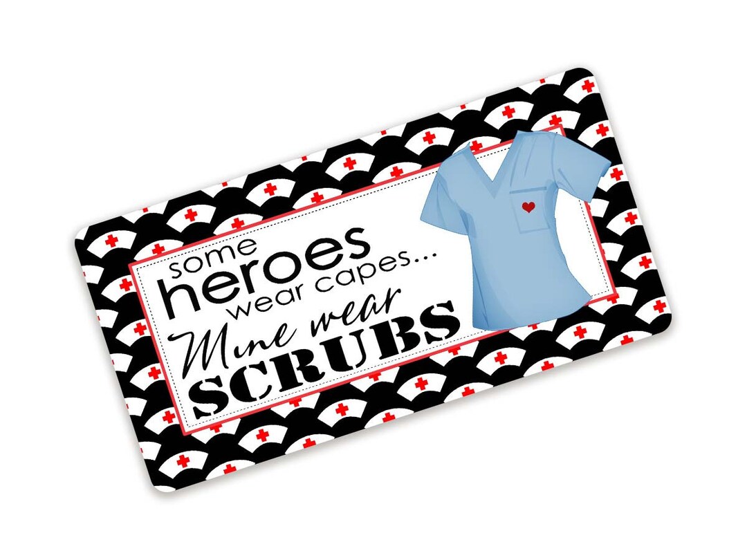 Some Heroes Wear Capes Mine Wear Scrubs Sign Medical Professional Sign ...