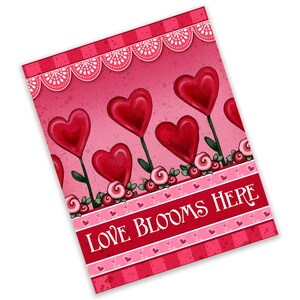 Love Blooms Here Heart and Flower Valentines Day Wreath Sign - Etsy