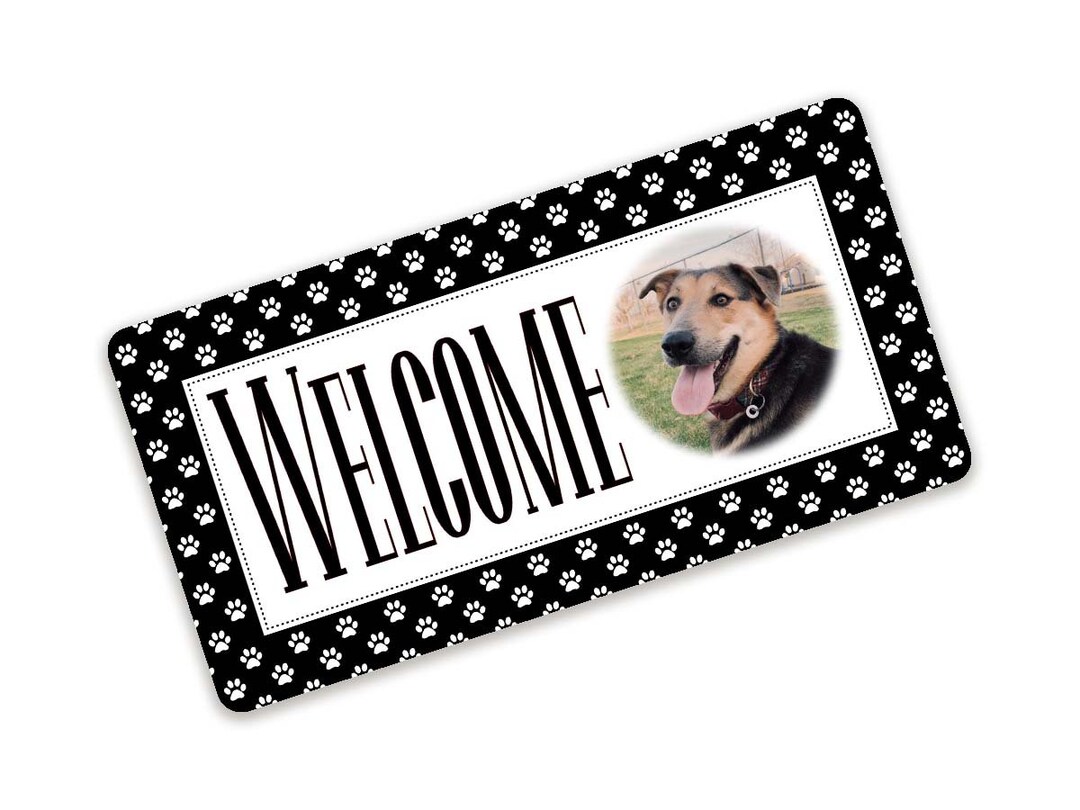 Custom Dog Welcome Sign Your Dog's Photo on A Metal - Etsy