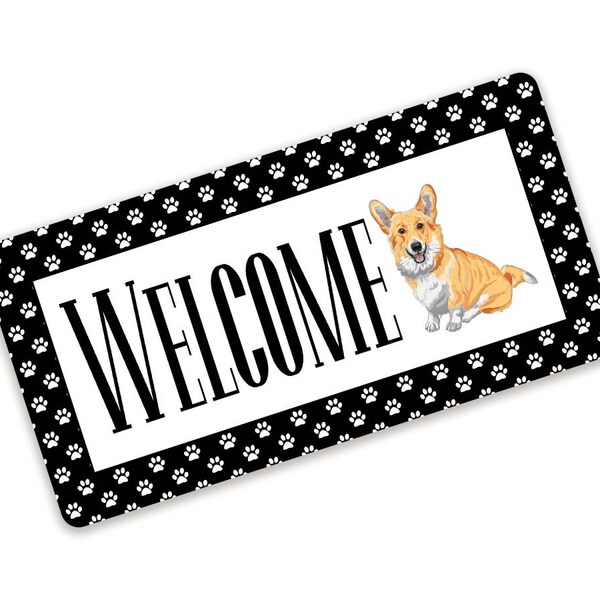 Corgi Welcome Sign - Etsy