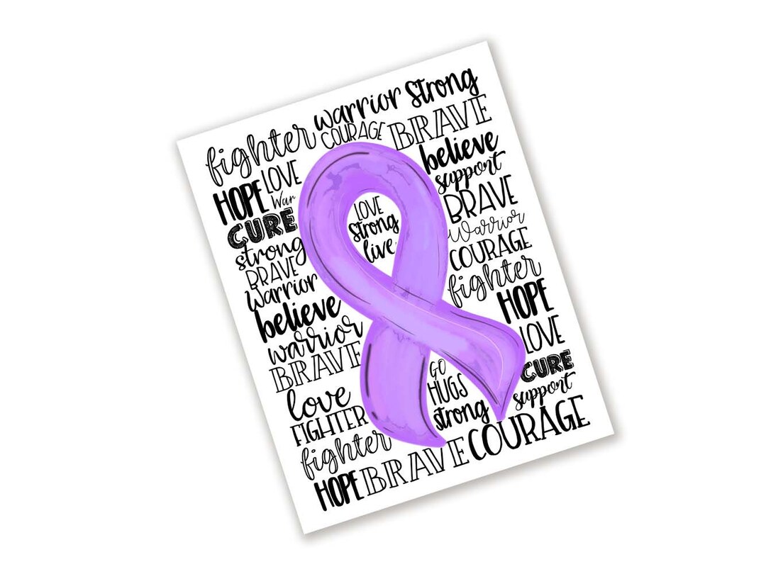 Purple Awareness Ribbon Wreath Sign - Etsy