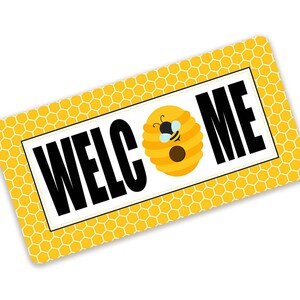 Bumble Bee Beehive Welcome Sign Bumble Bee Wreath Sign Wreath ...