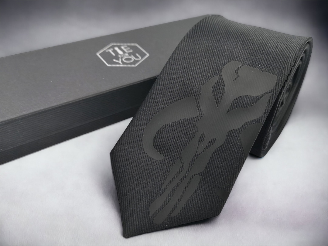 Mythosaur Of The Mandalorians Black Edition Star Wars Silk Tie Slim Tie Wedding Fathers Day