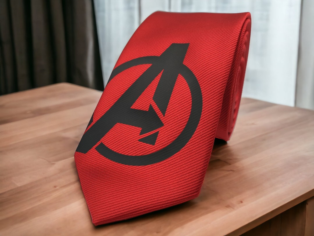 Avengers Silk Slim Tie, Marvel Necktie - Etsy