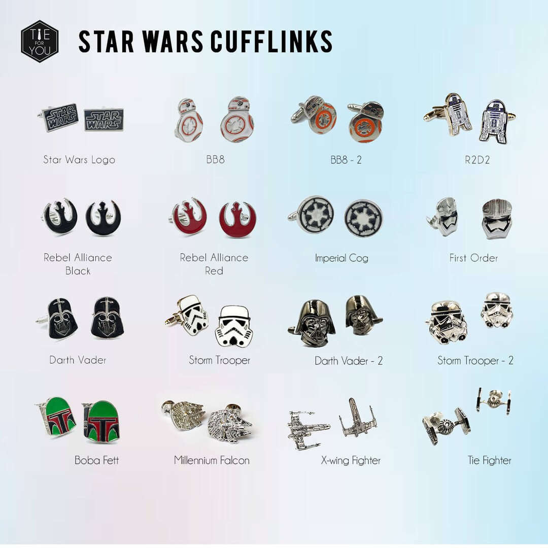 Star Wars Cufflinks Wedding Shirt, Wedding Tie Set, Groom Cufflinks ...