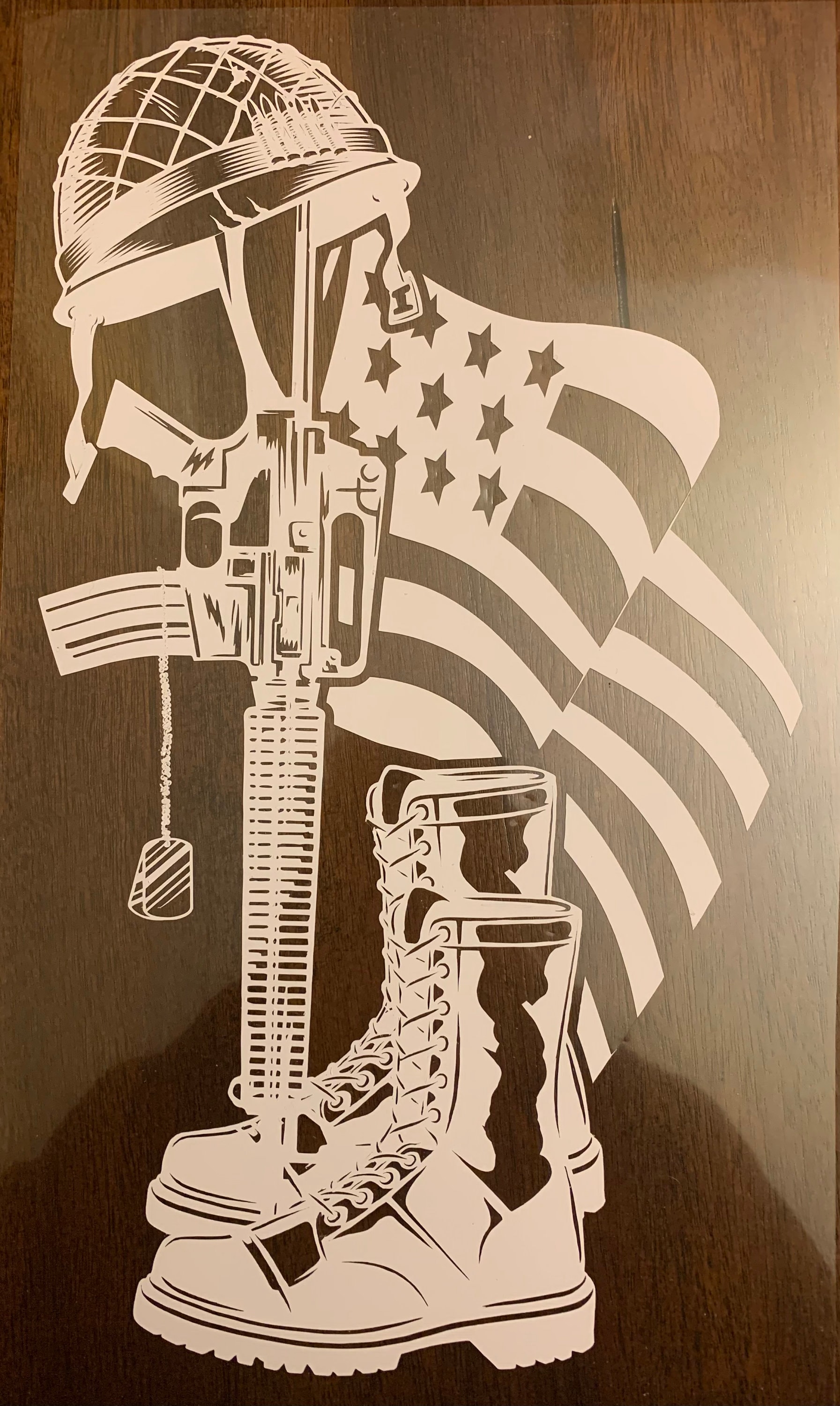 Fallen Soldier Tribute, Military Memorial, Decal/sticker - Etsy