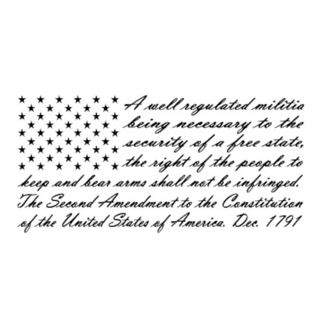Second Amendment Vinyl Decal | 2A Car Sticker | Gun Rights Patriotic ...
