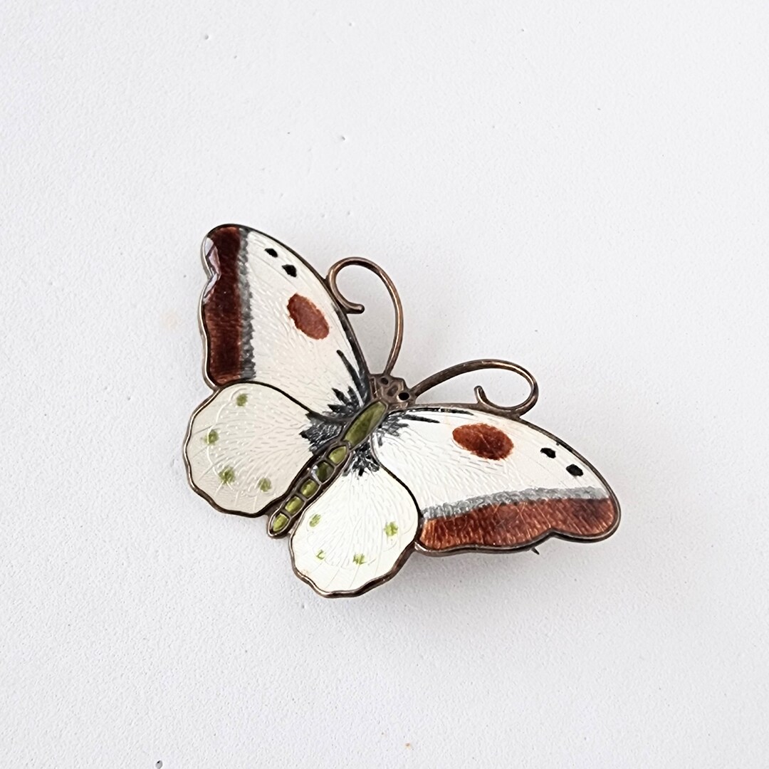 Norwegian Silver and Enamel Butterfly by Hroar Prydz, Vintage. EO/1199 ...