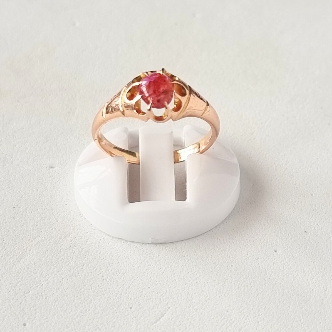Antique 14ct Gold and Ruby Pinky Ring. KIR/124 - Etsy