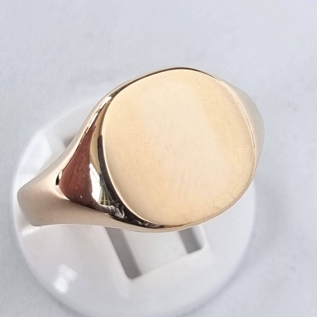 Mans Heavy Signet Ring 9ct Gold Vintage 1955. Kao/r138 - Etsy