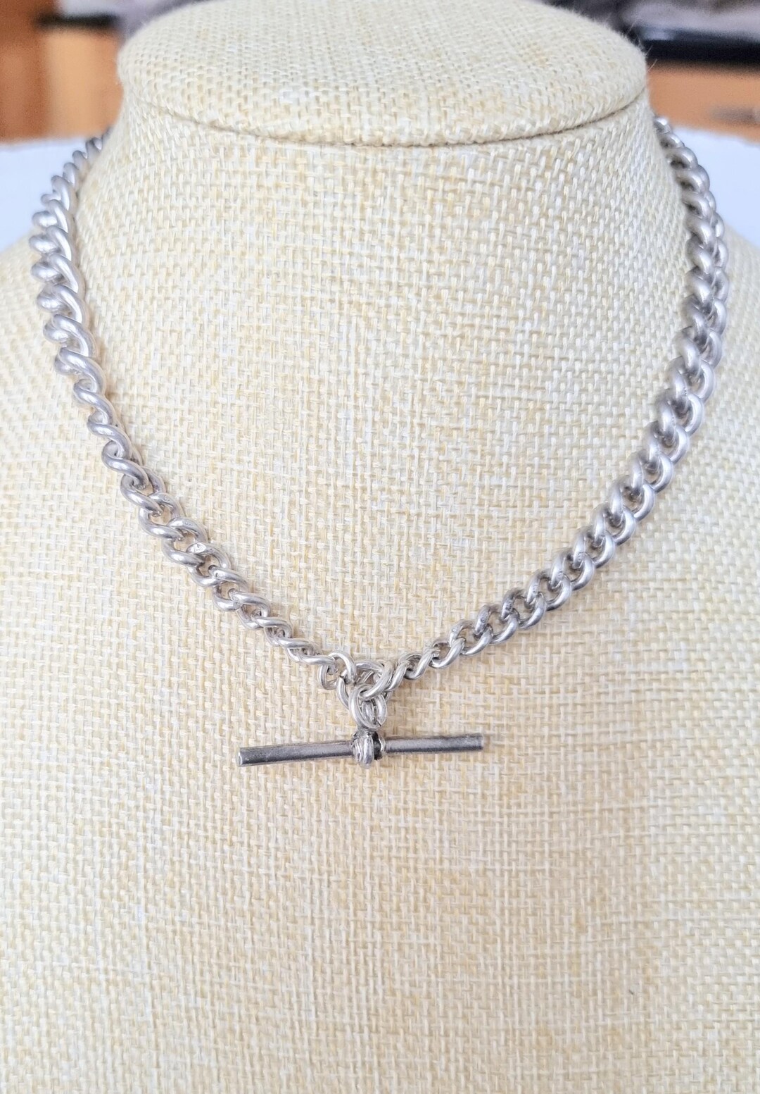 Silver Albert Chain, Pocket Watch Chain, 2 Strands Both Graduated, All ...
