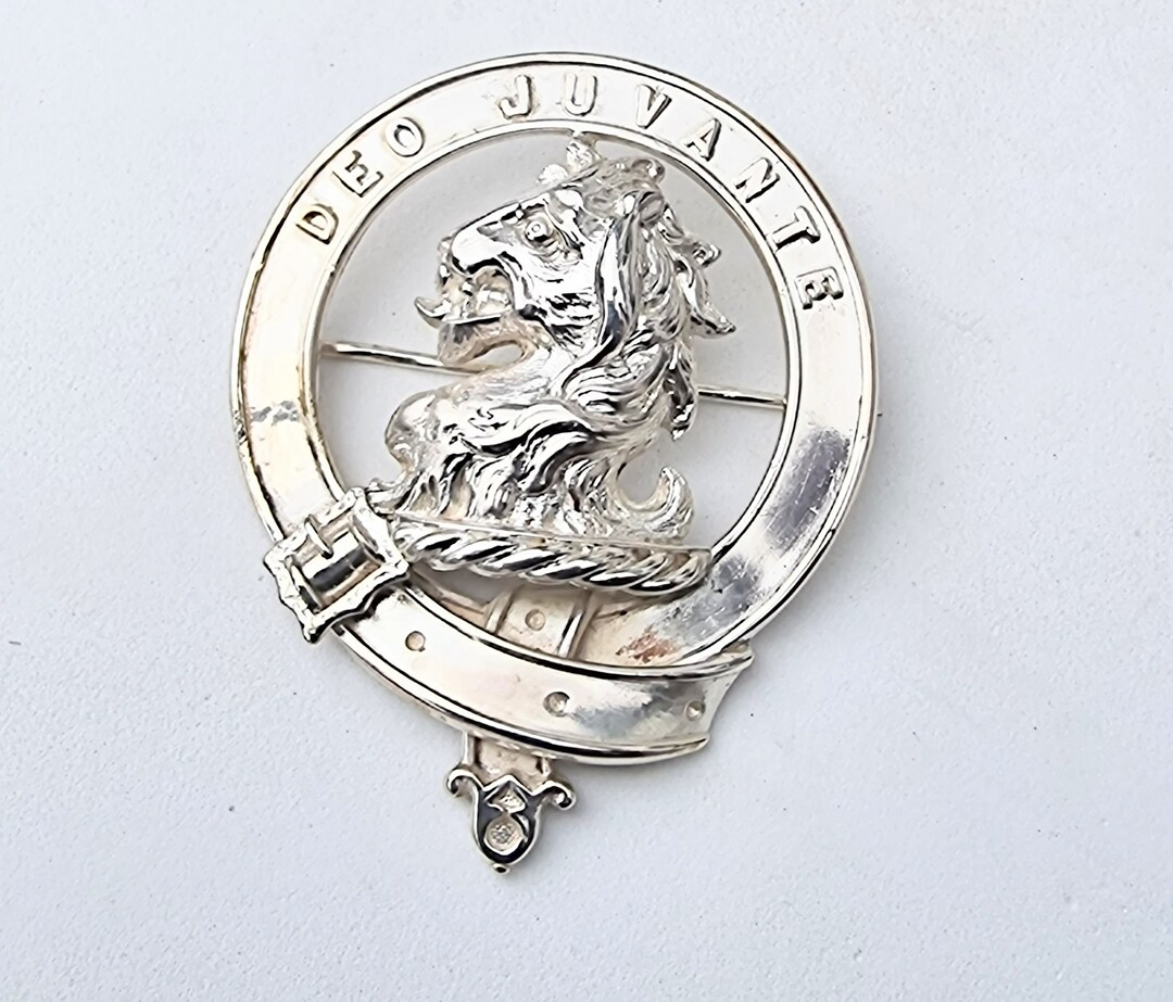 Antique Silver Scottish Clan Badge "deo Juvante" Possibly Clan Duff. GO ...