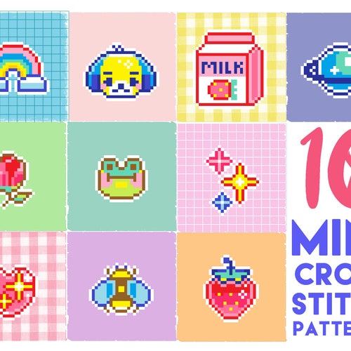 10 Cute Mini Cross Stitch Patterns PDF Download - Etsy
