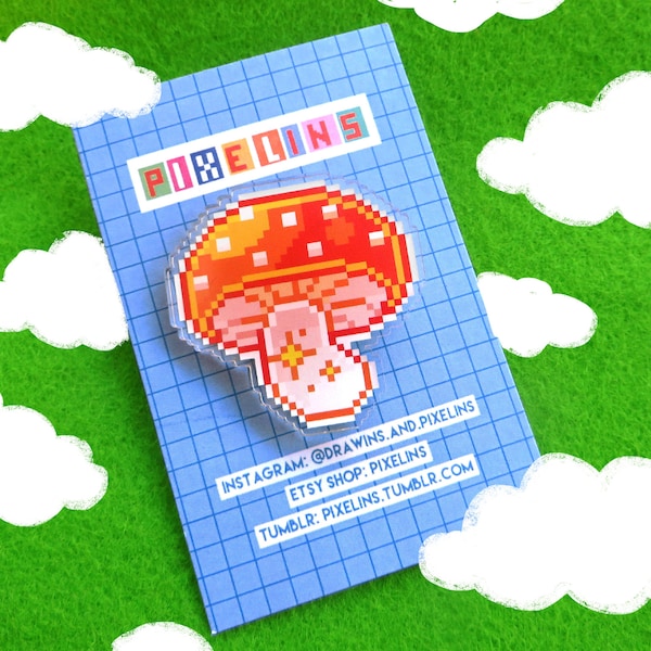 Pixel Art Pins - Etsy