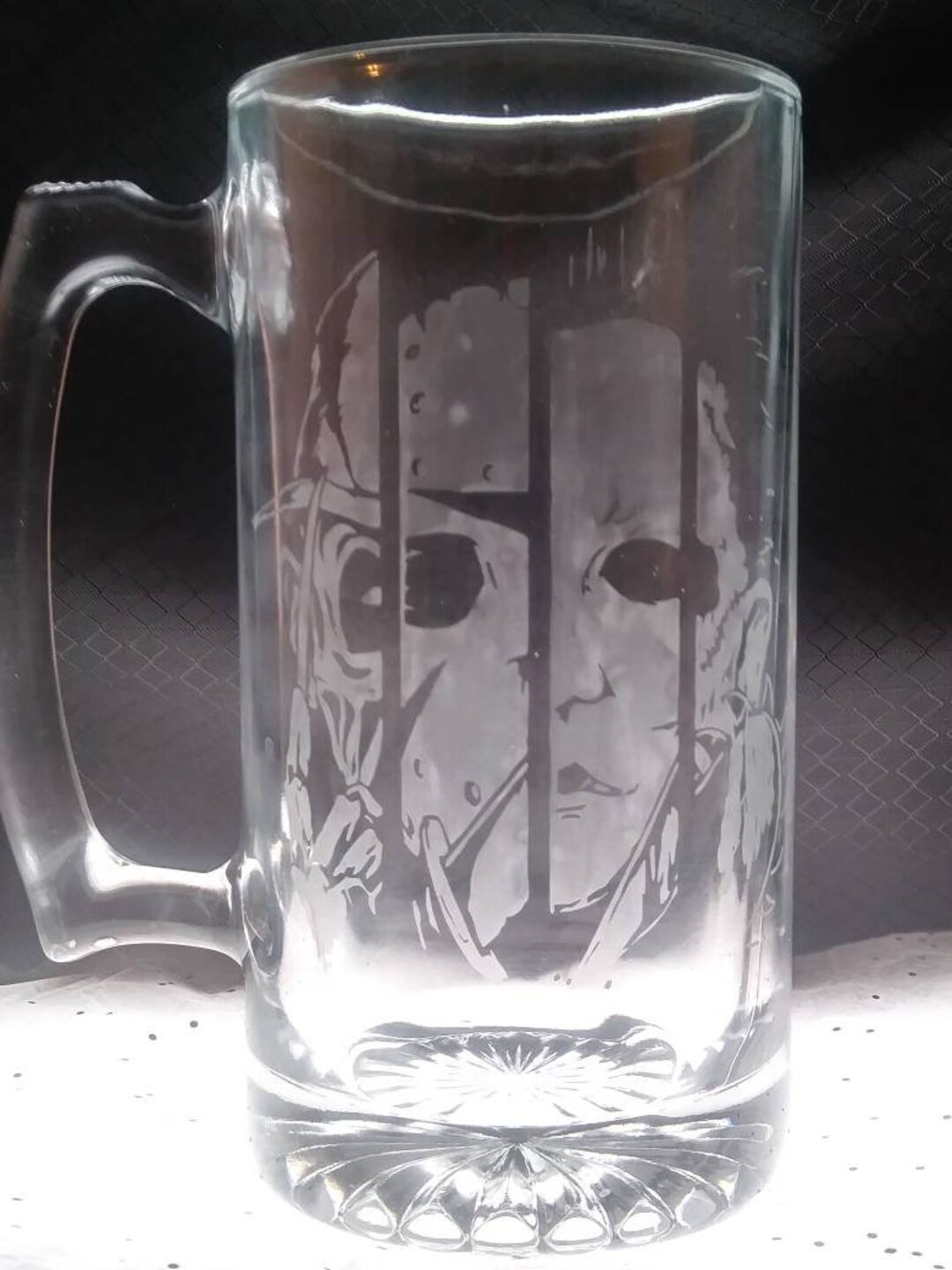 Etched Beer Mugs Horror Mugs Personalized Etched Mugs - Etsy