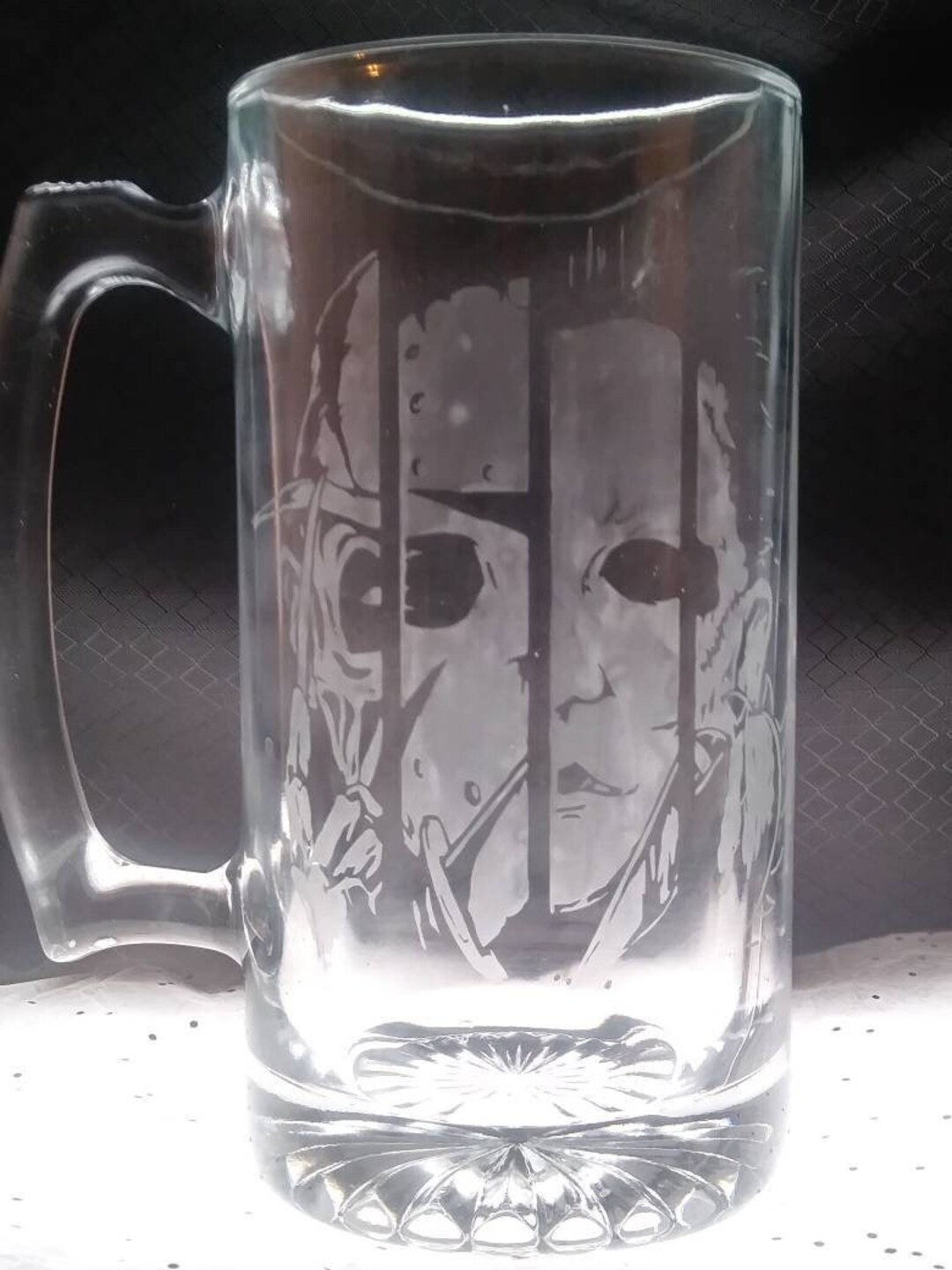 Etched Beer Mugs, Horror Mugs, Personalized Etched Mugs, Horror Movie ...