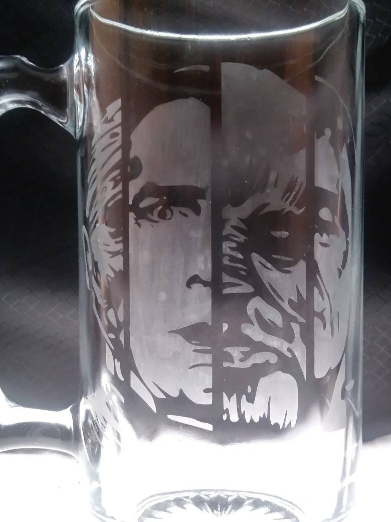 Etched Beer Mugs, Horror Mugs, Personalized Etched Mugs, Horror Movie ...