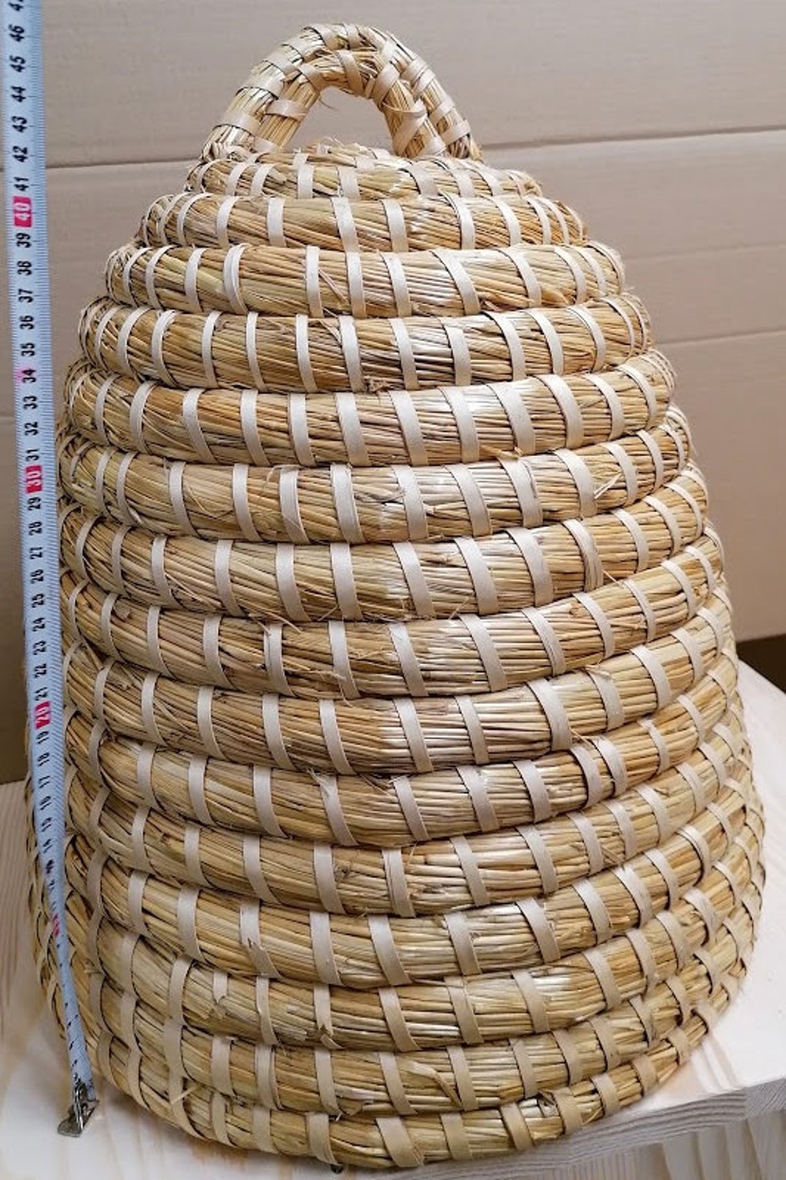 New Straw Bee Skep Traditional bee skep basket height 37 | Etsy