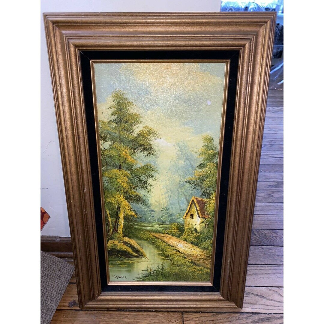 Original Irene Cafieri Oil on Board Framed Landscape Painting - Etsy