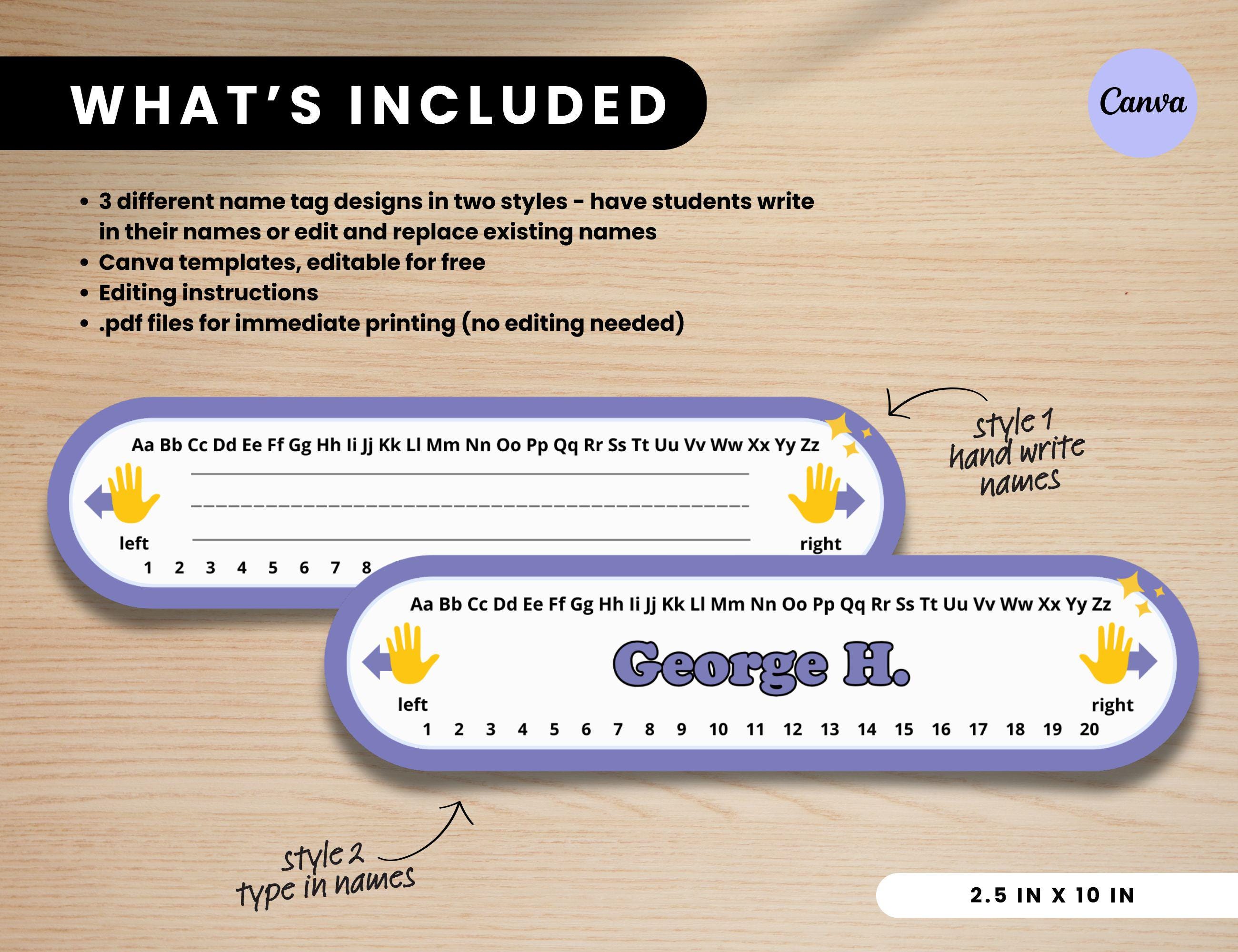 Student Desk Name Tags Stars Night Sky Theme, Editable Classroom ...