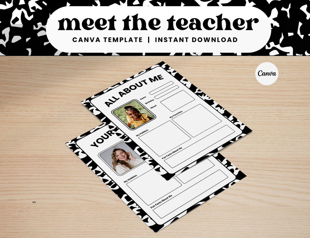 Meet the Teacher Classroom Template, Printable Canva Teacher ...