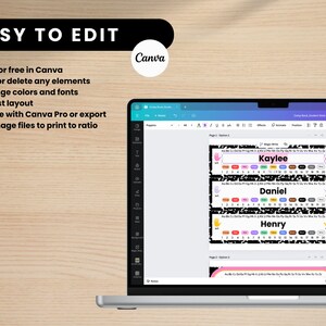 Student Desk Name Tags Composition Book Theme, Editable Classroom ...